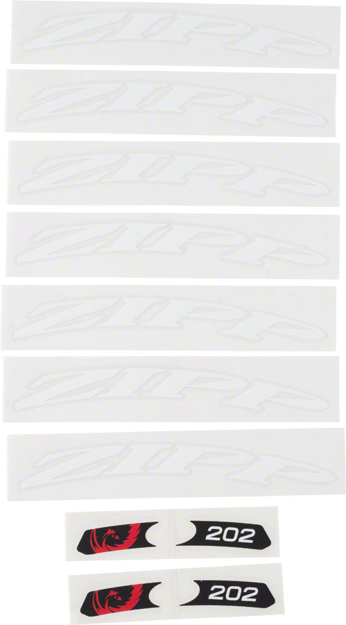 Zipp Decal Set 202 Matte White Logo Complete for One Wheel – H8BIKES